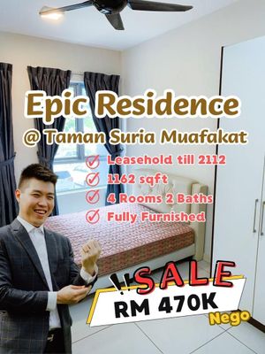 Epic Residence @ Larkin Fully Furnished Unit For Sale Near Suria ...