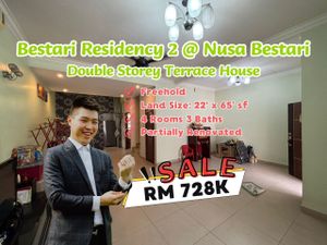 Nusa Bestari Bestari Residency 2 Double Storey Terrace House For Sale ...