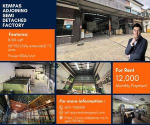 Kempas Adjoining Semi-D Factory (With Cold Room) For Rent for Rental ...