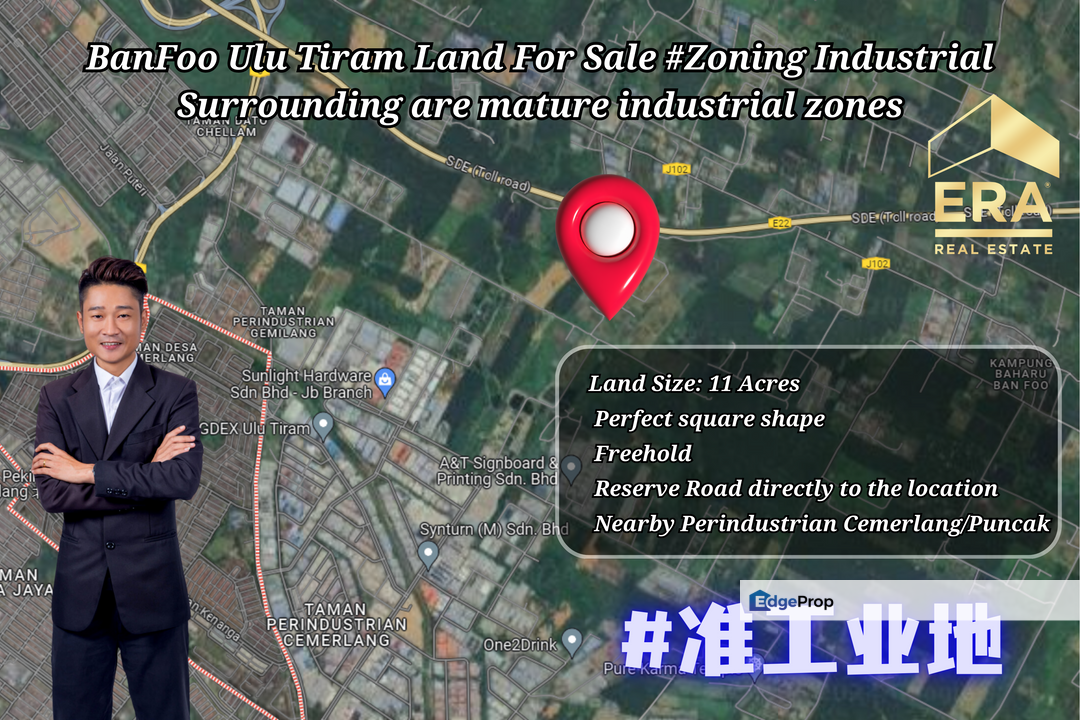 BanFoo Ulu Tiram Land For Sale Zoning Industrial for Sale @RM33 By ...