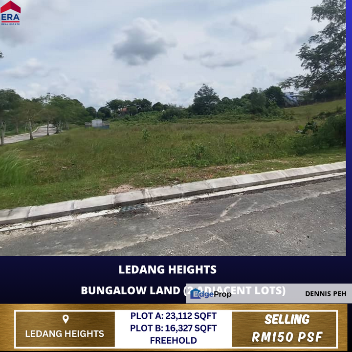 Ledang Heights 2 adjacent Lots Bungalow Land For Sale for Sale @RM150 ...