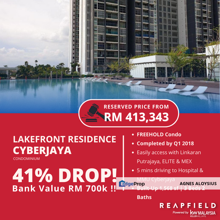🏡Lakefront Residence Cyberjaya for Sale for Sale @RM413,343 By AGNES ...