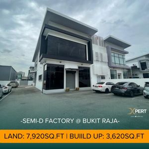 Semi D Factory Bukit Raja Industrial Park Setia Alam for Sale @RM4 ...