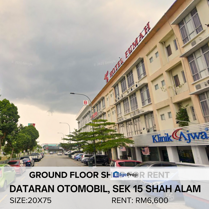 Ground Floor Facing Main Road Shop Dataran Otomobil Seksyen 15 Shah ...
