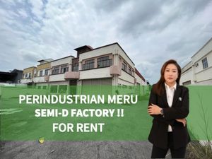1.5 Storey Semi-D Factory @ Kawasan Perindustrian Meru for Rental @RM18 ...