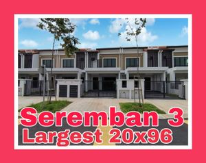 [New Launch Largest 20x96 Double Storey House] Seremban,Seremban 2 ...