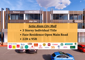 Setia City Mall 3 STOREY INDIVIDUAL SHOPLOT, Freehold Face Open Main ...