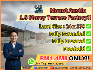 Mount Austin Fully Corvered & Extend Terrace Factory For Sale!!Johor ...
