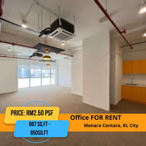 Office for rent at Menara Centara, Jalan Tuanku Abdul Rahman, KLCC ...
